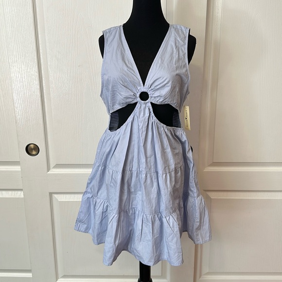 Derek Heart | Dresses | Nwt Derek Heart Blue Cut Out Tiered Summer ...
